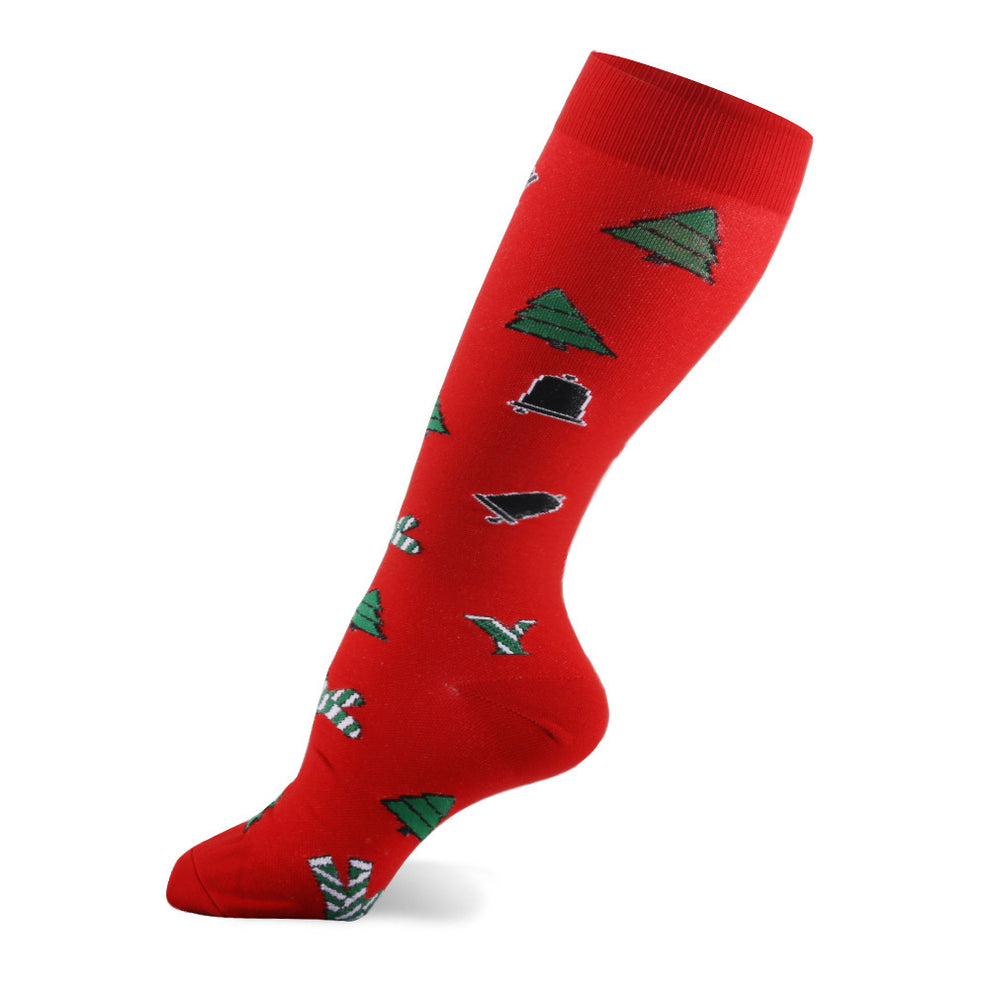 6 Pairs Knee High Christmas Compression Socks | Moon Wood