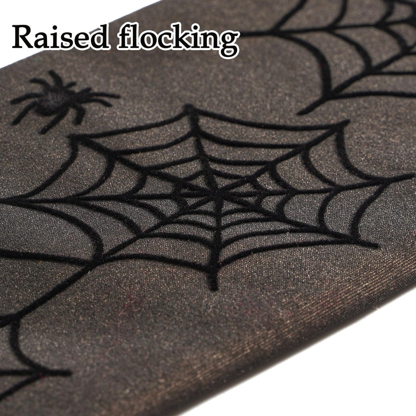 Fleece Lined Thigh High Socks -Spider Web | Moon Wood