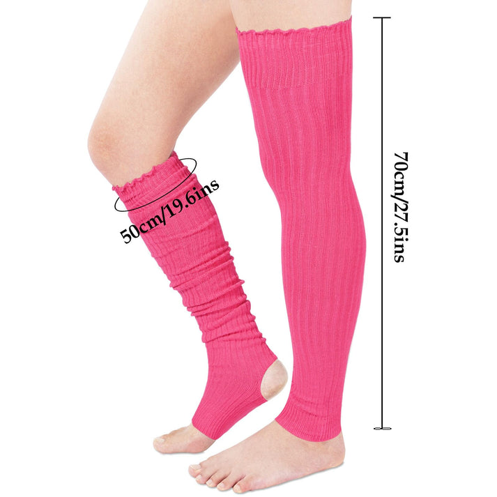 Long Leg Warmers for Women 80s Ribbed Knit | Moon Wood