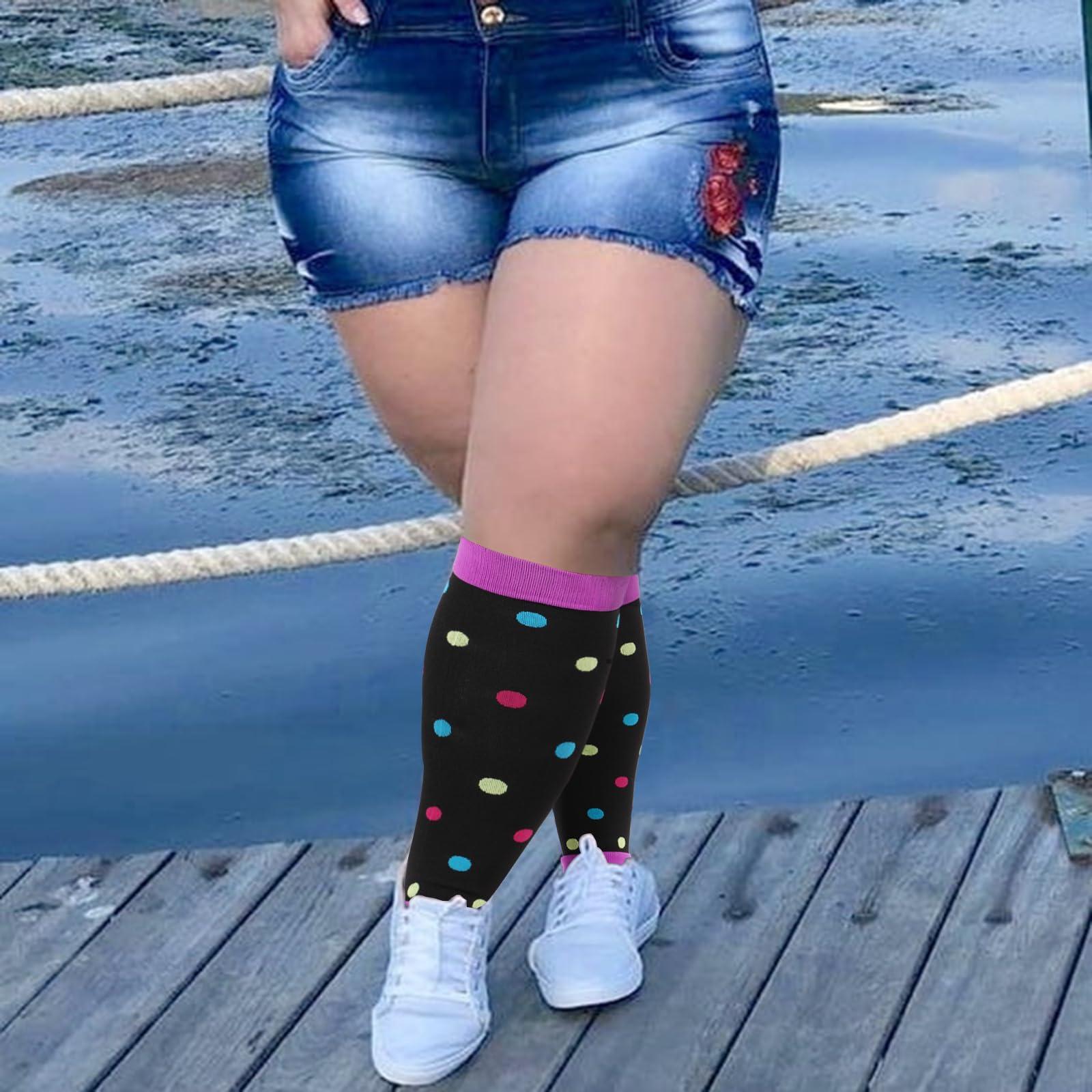 Plus Size Compression Leg Sleeves - Black | Moon Wood