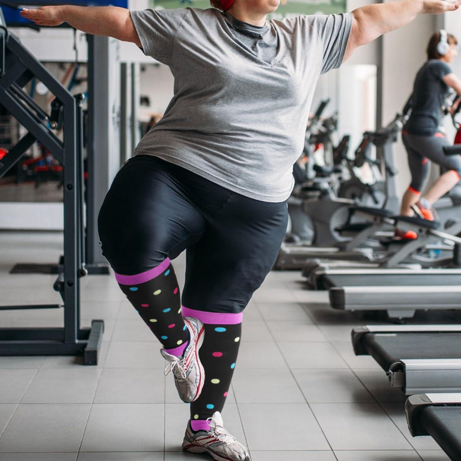 Plus Size Compression Leg Sleeves - Black | Moon Wood