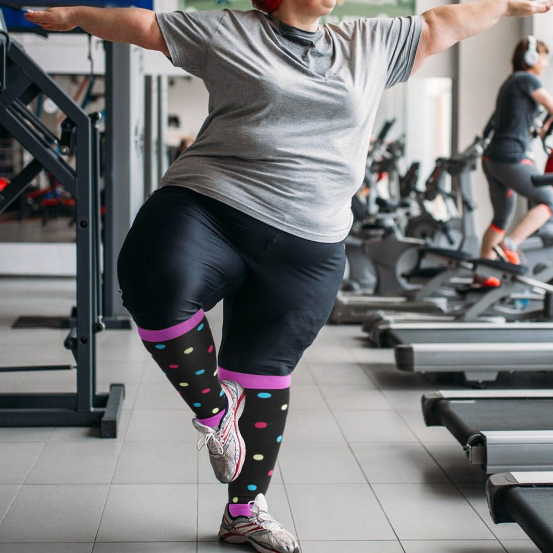 Plus Size Compression Leg Sleeves - Black | Moon Wood