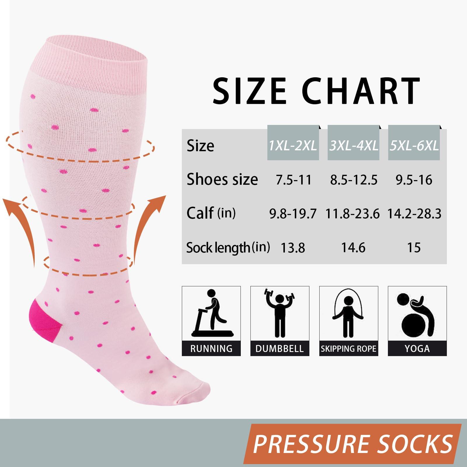 Plus Size Compression Socks for Wide Calf | Moon Wood