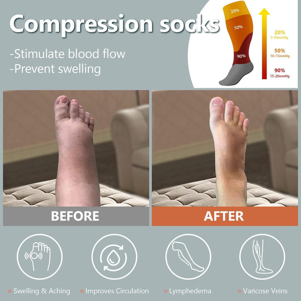 Plus Size Compression Socks for Wide Calf | Moon Wood