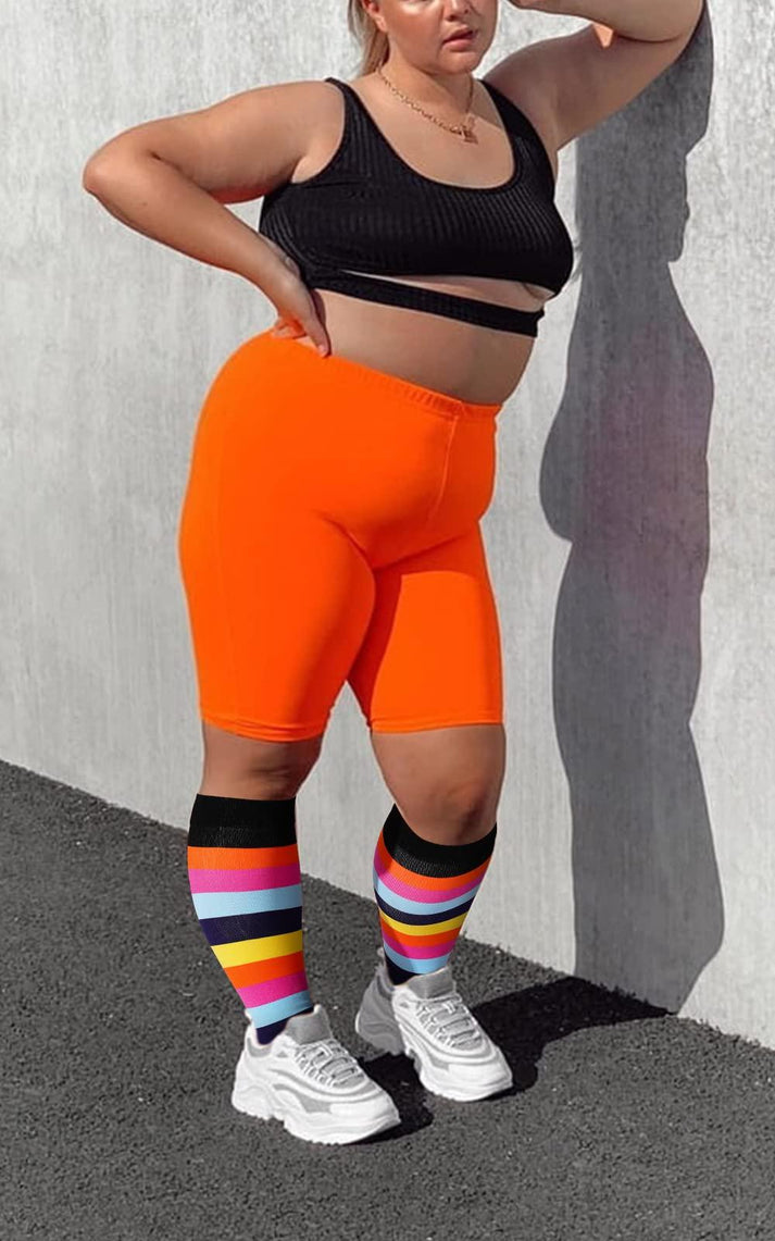 Plus Size Compression Socks for Wide Calf | Moon Wood