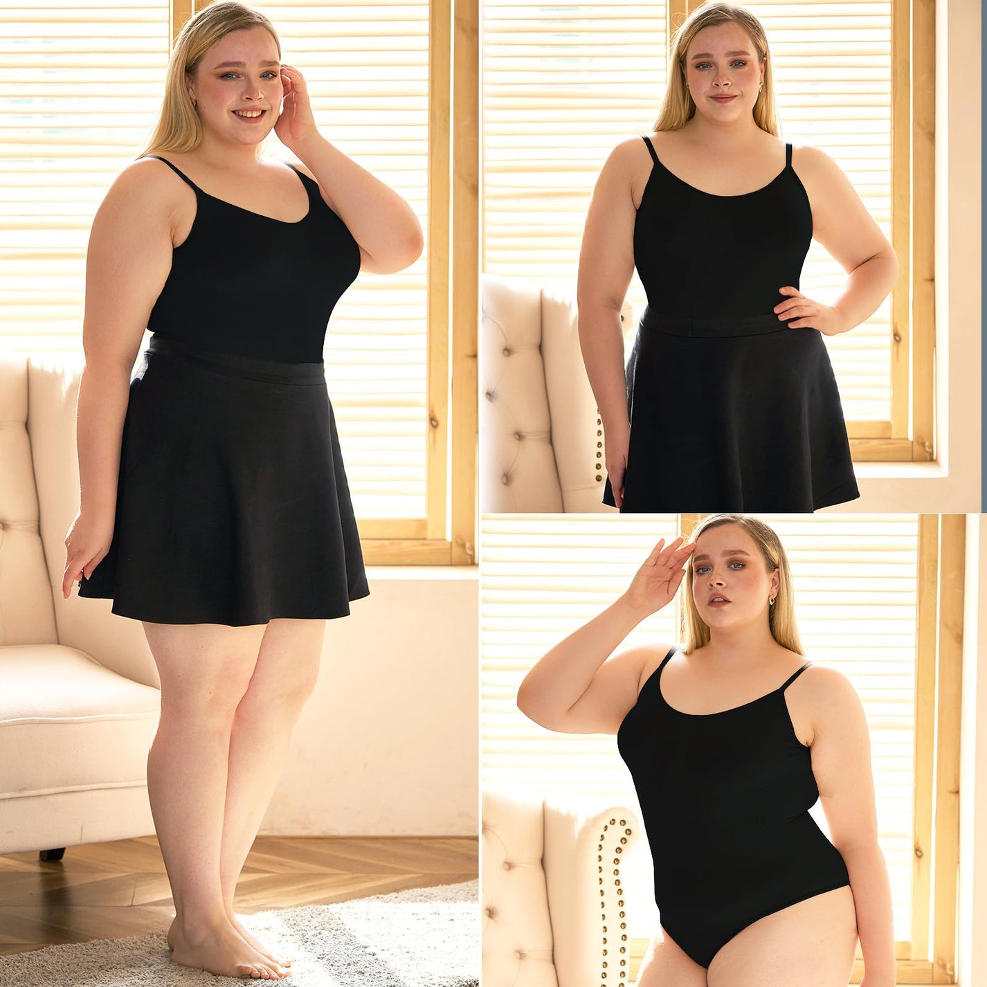 Plus Size Shapewear Bodysuit Women Black Brief | Moon Wood