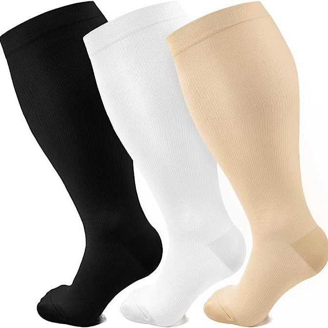 Plus Size Solid Color Compression Socks | Moon Wood