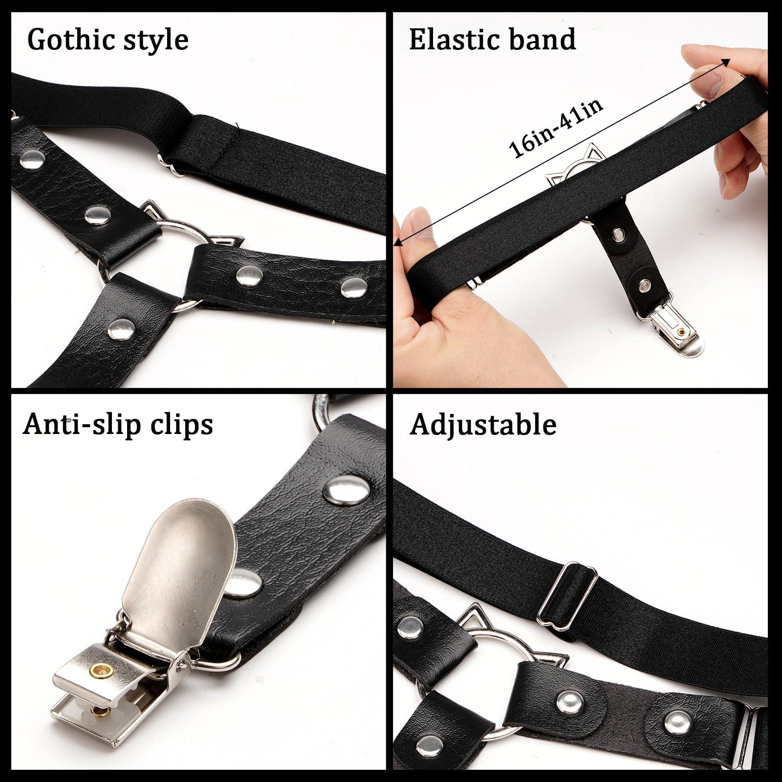 Plus Size Thigh Garter Belt Punk Rivet | Moon Wood
