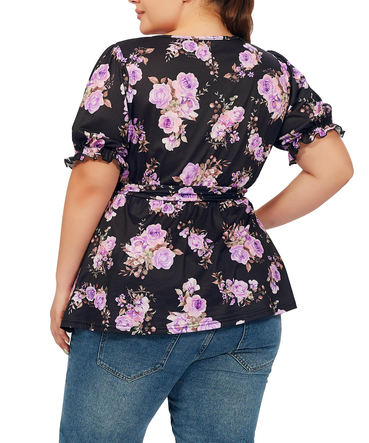 Plus Size Tunic Tops Puff Sweetheart Neck | Moon Wood