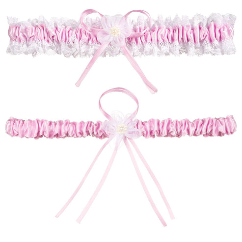 Plus Size Wedding Garters with Elastic Band Blue | Moon Wood