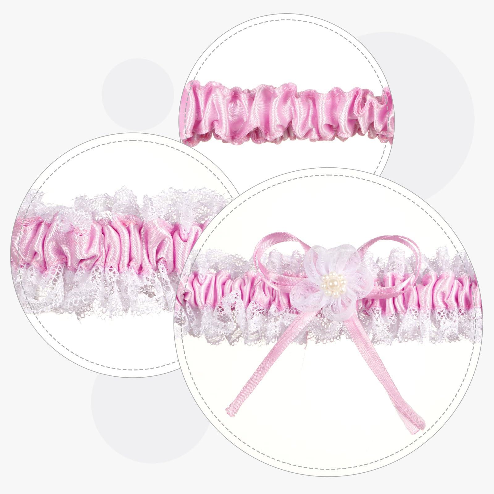 Plus Size Wedding Garters with Elastic Band Blue | Moon Wood