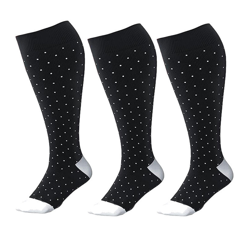 Plus Size Wide Calf Compression Socks Polka Dot | Moon Wood