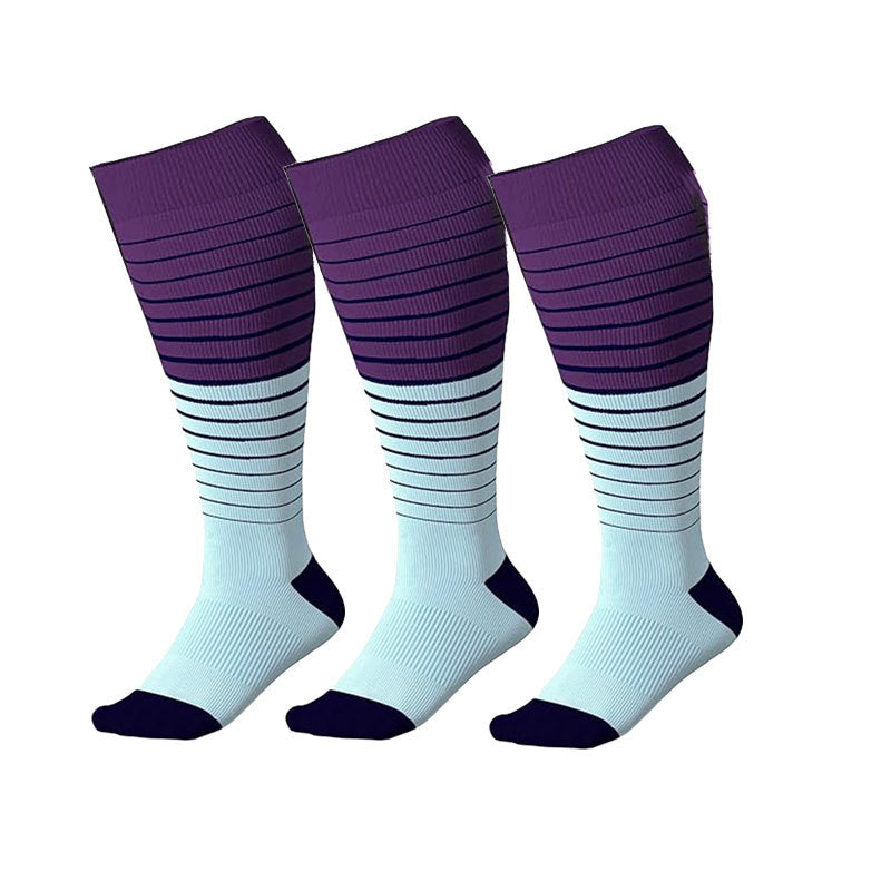 Plus Size Wide Calf Compression Socks Stripe | Moon Wood